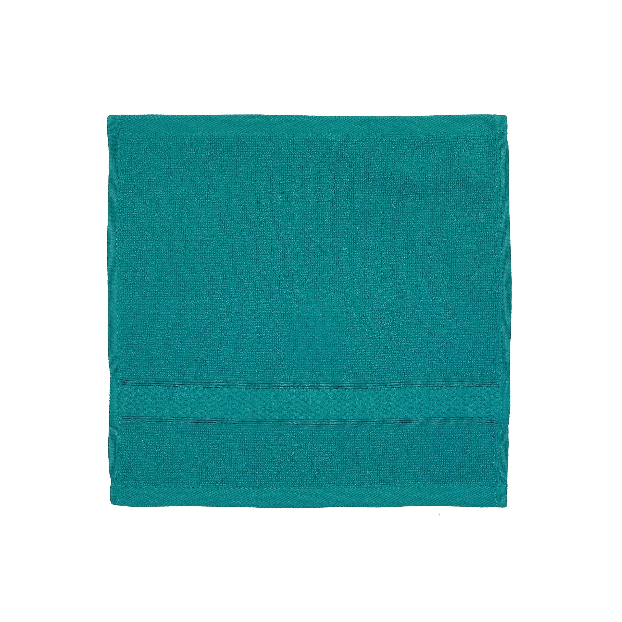 Masion Concepts Nova Wash Cloth 12" X 12" Teal - Set of 6 ,Teal,Cotton ...