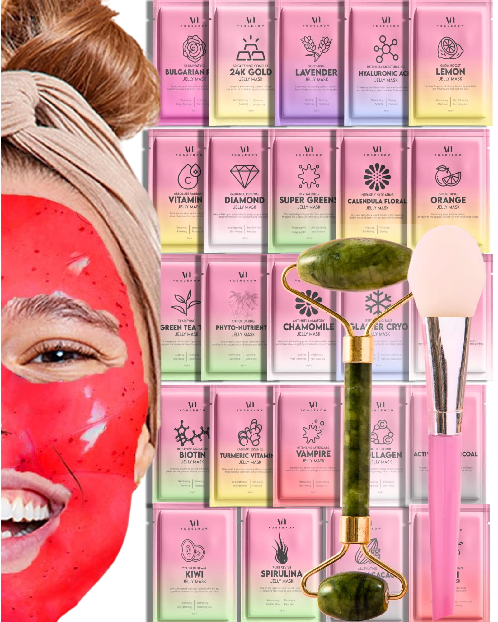 Mask for Facials - 24 Flavors Hydrating & Brightening Face Masks | Free ...