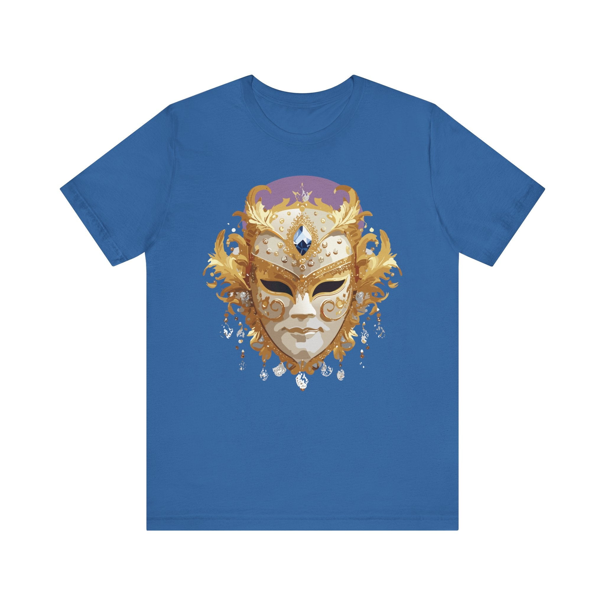 Mask Shirt, Shirt with Mask, Tee Shirt with Gold Face - Walmart.com