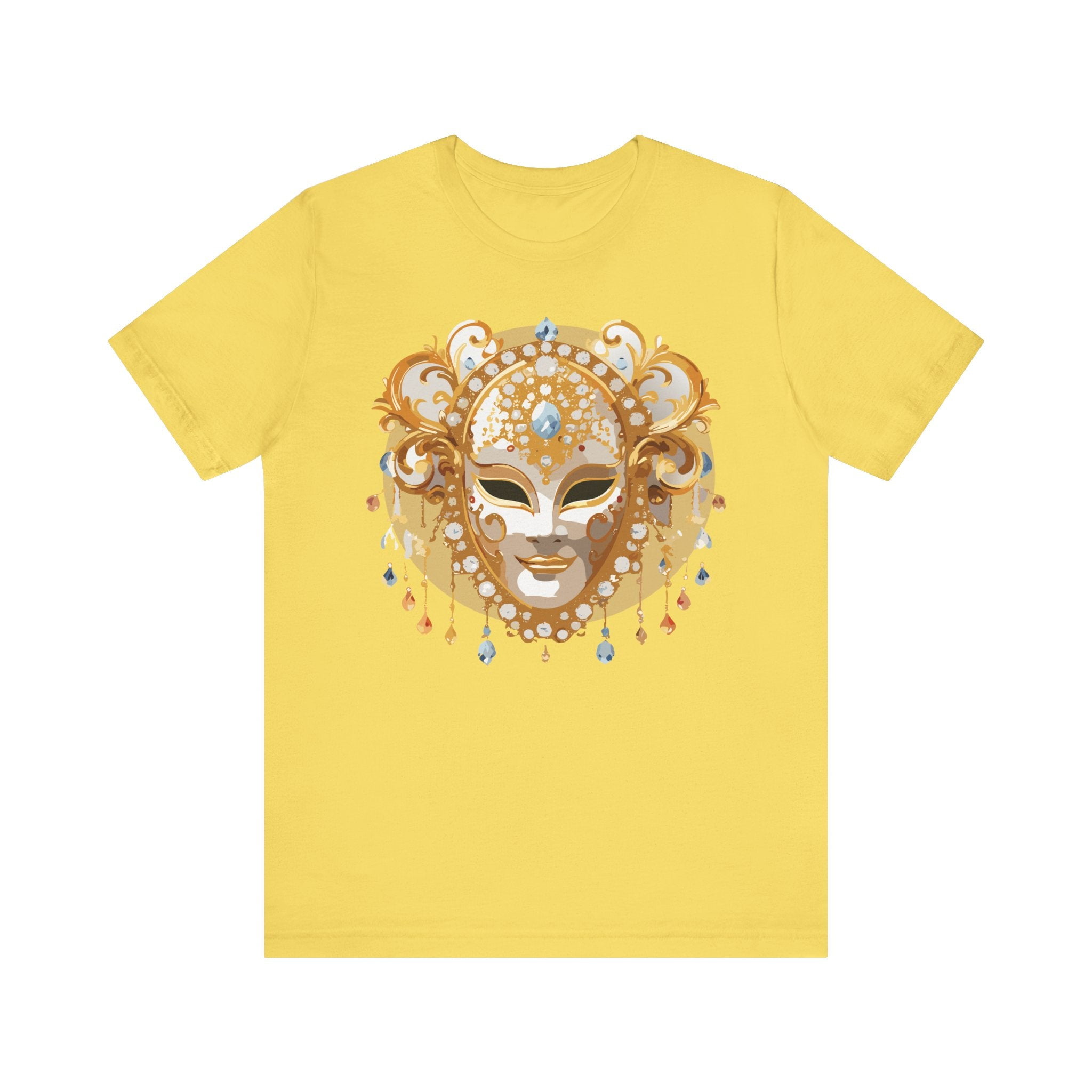 Mask Shirt, Shirt with Mask, Tee Shirt with Gold Face - Walmart.com