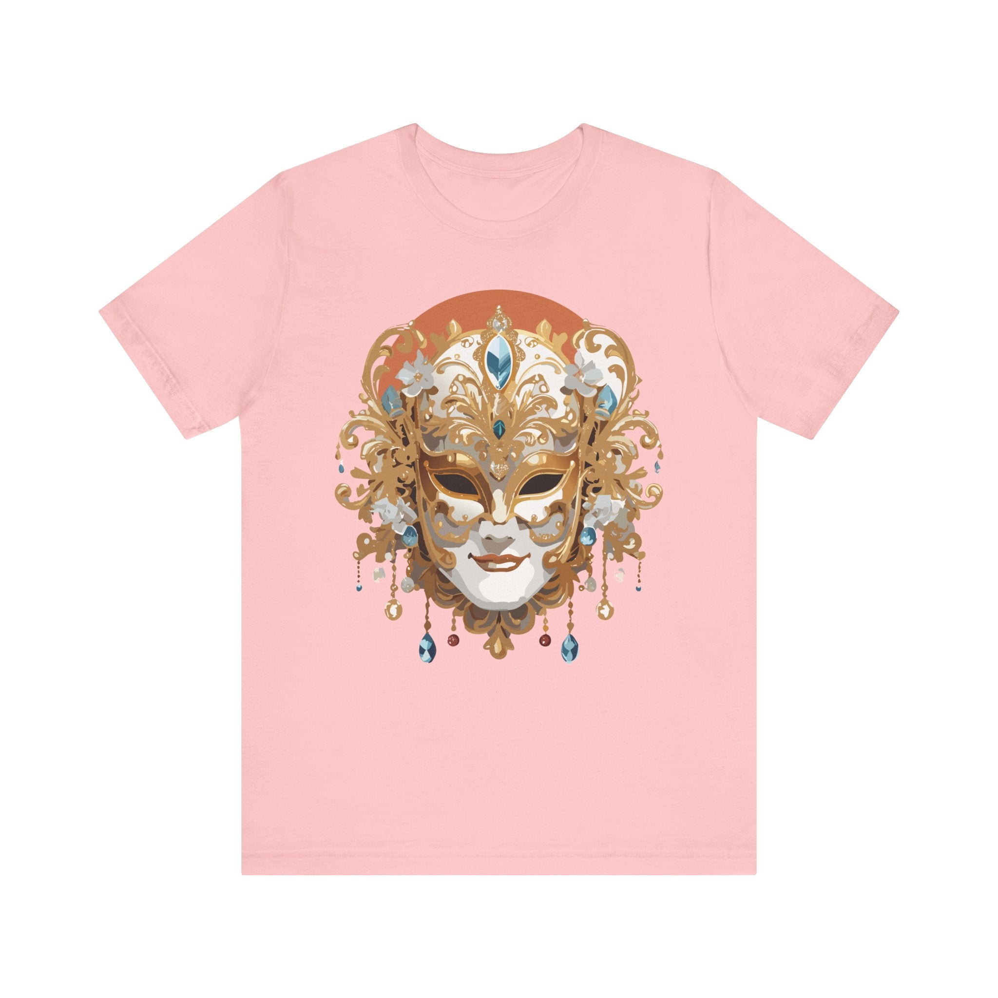 Mask Shirt, Shirt with Mask, Tee Shirt with Gold Face - Walmart.com