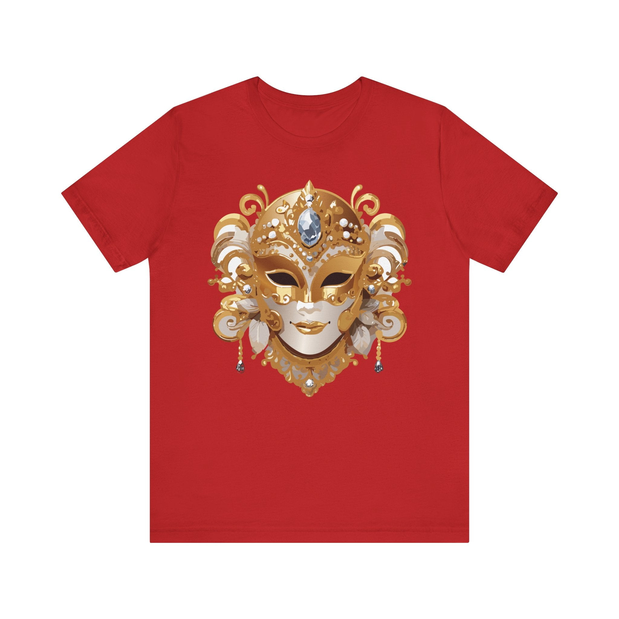 Mask Shirt, Shirt with Mask, Tee Shirt with Gold Face - Walmart.com