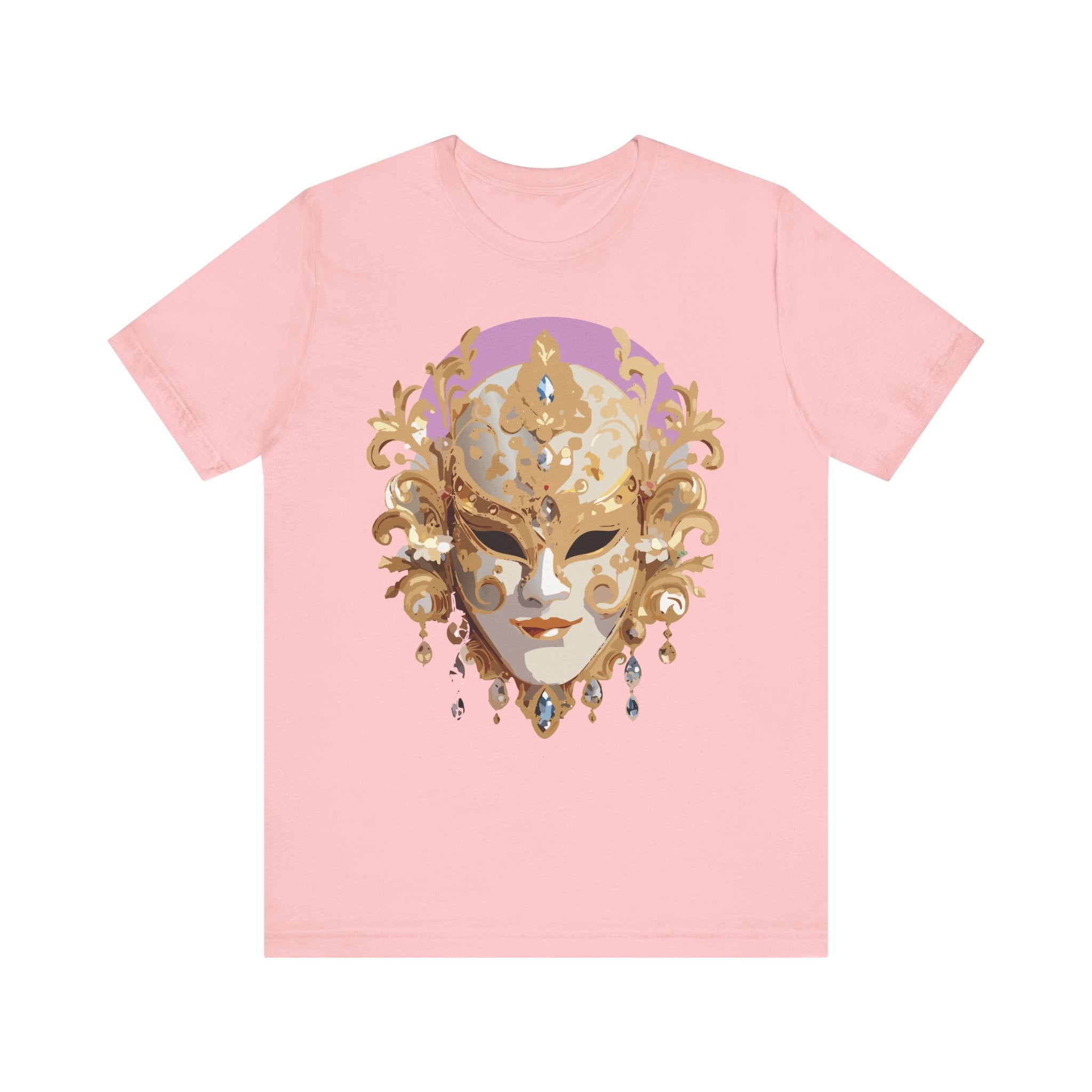 Mask Shirt, Shirt with Mask, Tee Shirt with Gold Face - Walmart.com
