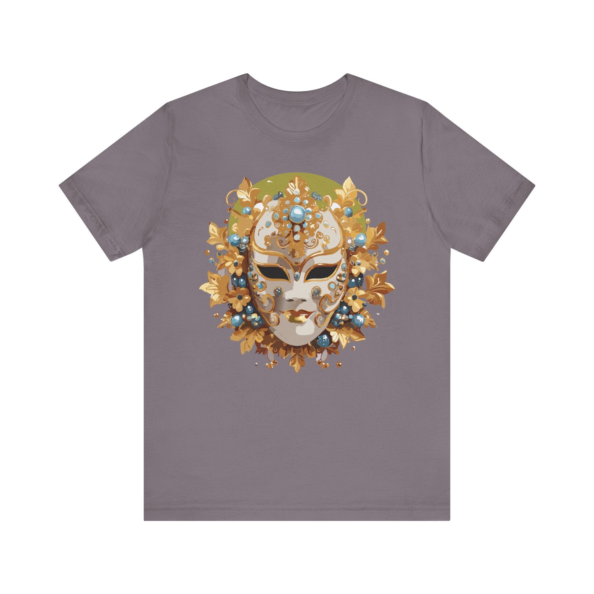 Mask Shirt, Shirt with Mask, Tee Shirt with Gold Face - Walmart.com