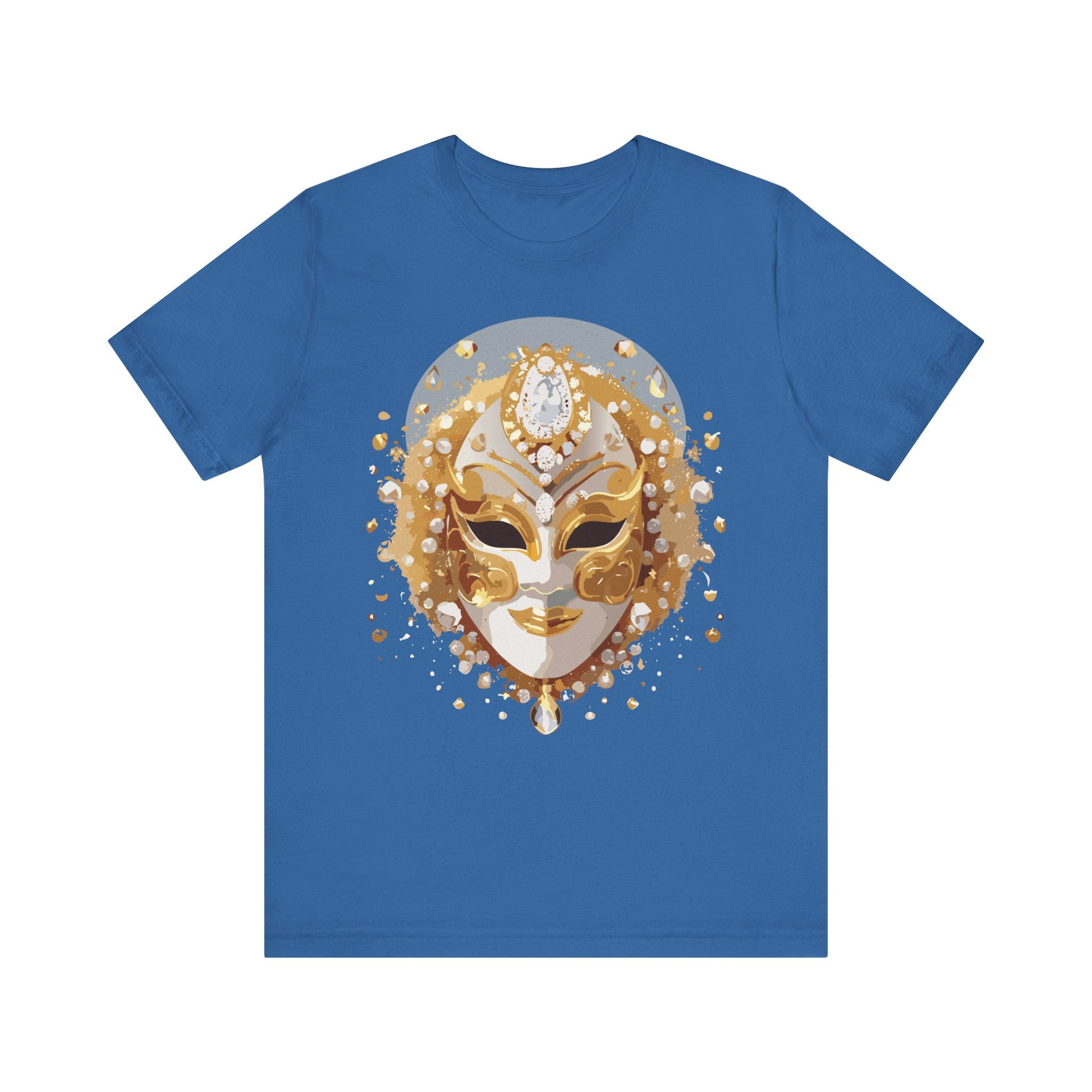 Mask Shirt, Shirt with Mask, Tee Shirt with Gold Face - Walmart.com
