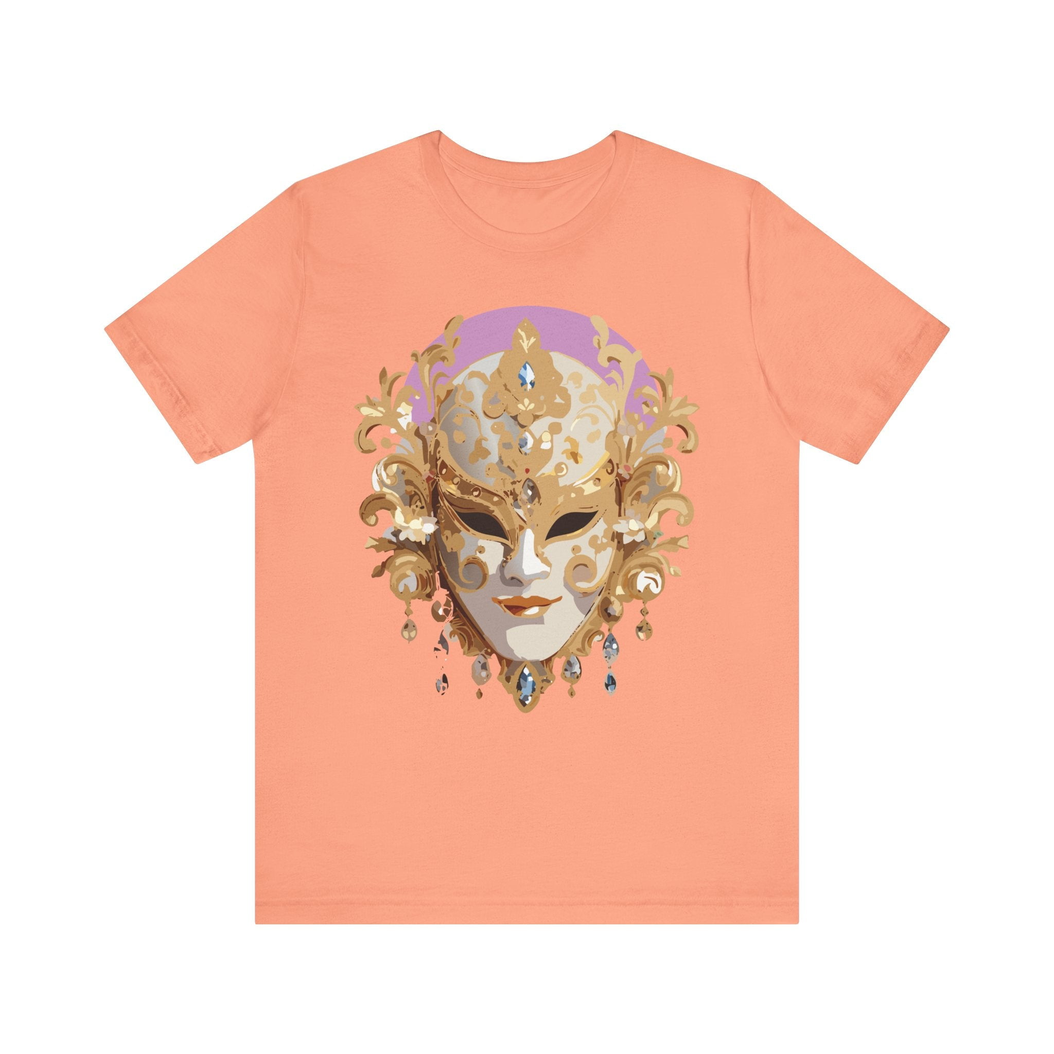 Mask Shirt, Shirt with Mask, Tee Shirt with Gold Face - Walmart.com