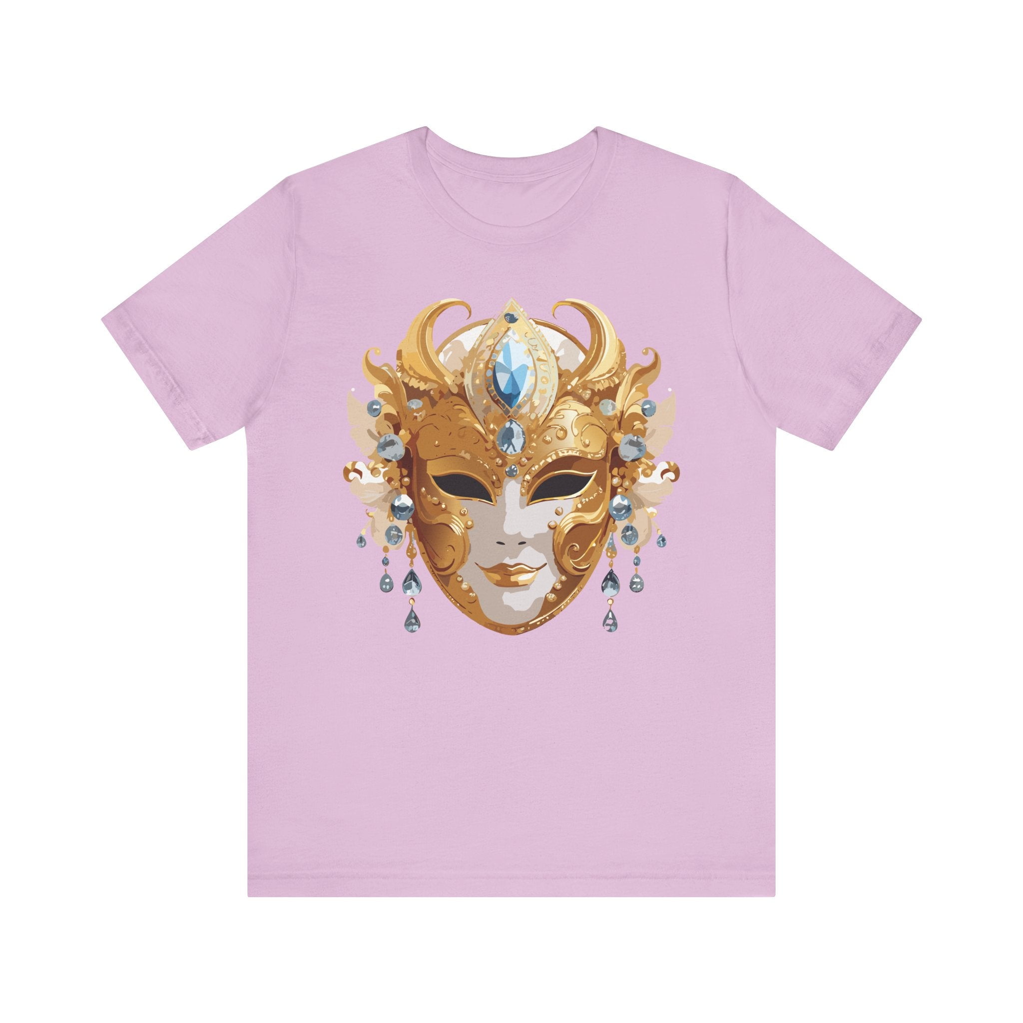 Mask Shirt, Shirt with Mask, Tee Shirt with Gold Face - Walmart.com