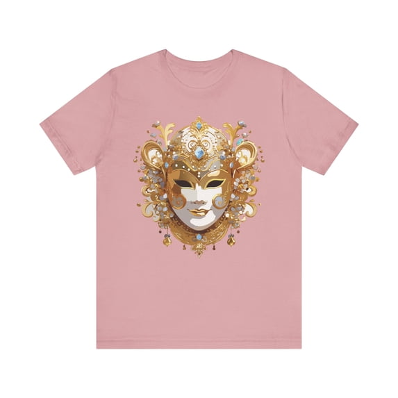 Mask Shirt, Shirt with Mask, Tee Shirt with Gold Face - Walmart.com