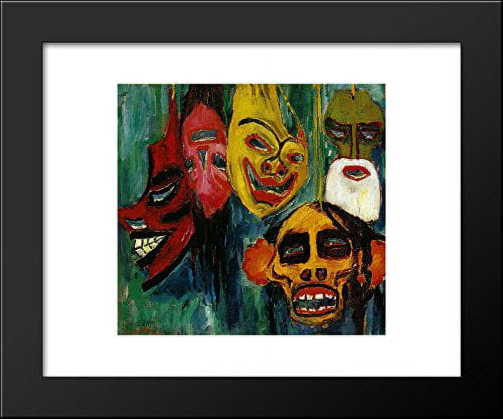 Mask Still Life III 20x24 Framed Art Print by Nolde, Emil - Walmart.com