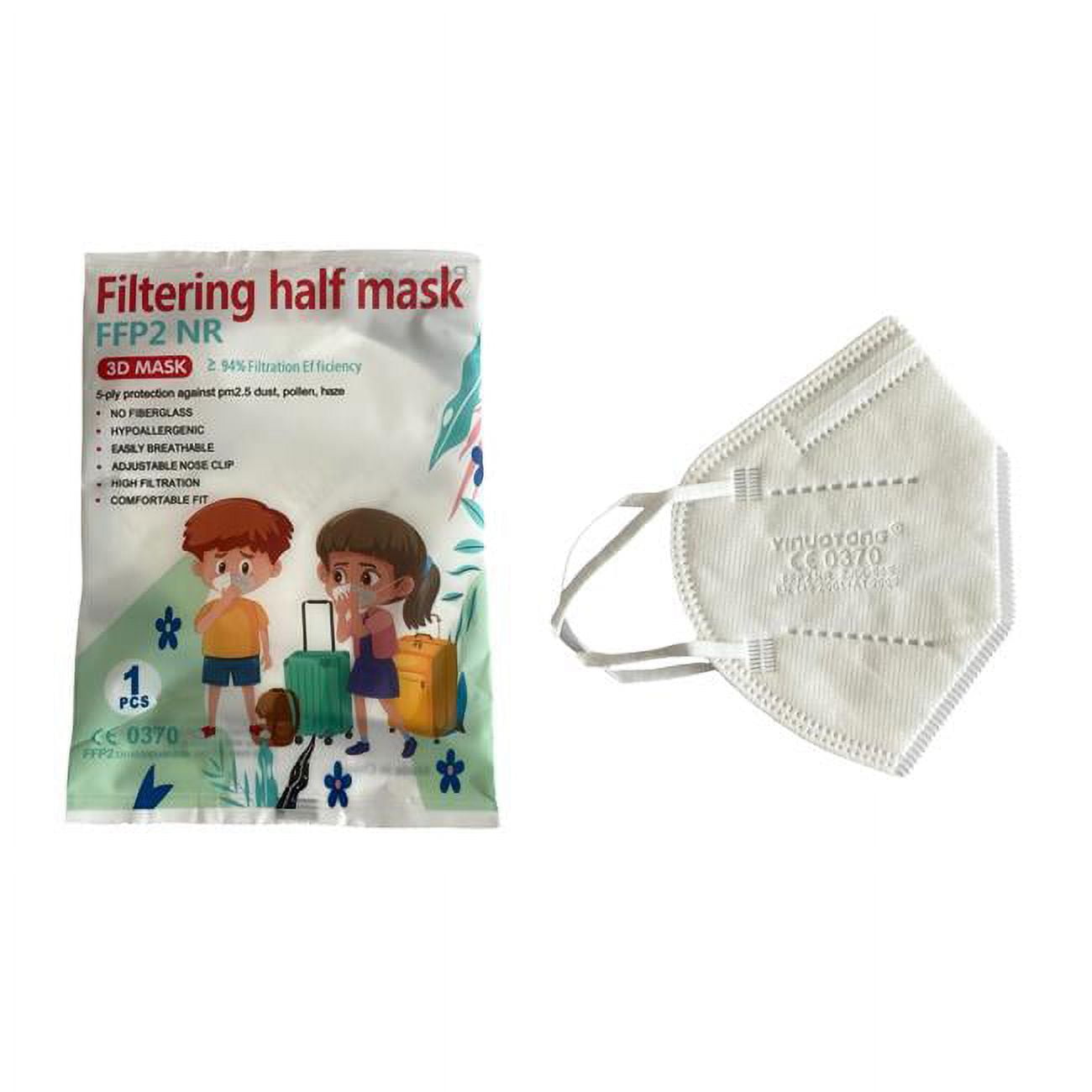 Mask for KN95 Kids, White - Age 8-15 - PacK of 10 - Walmart.com