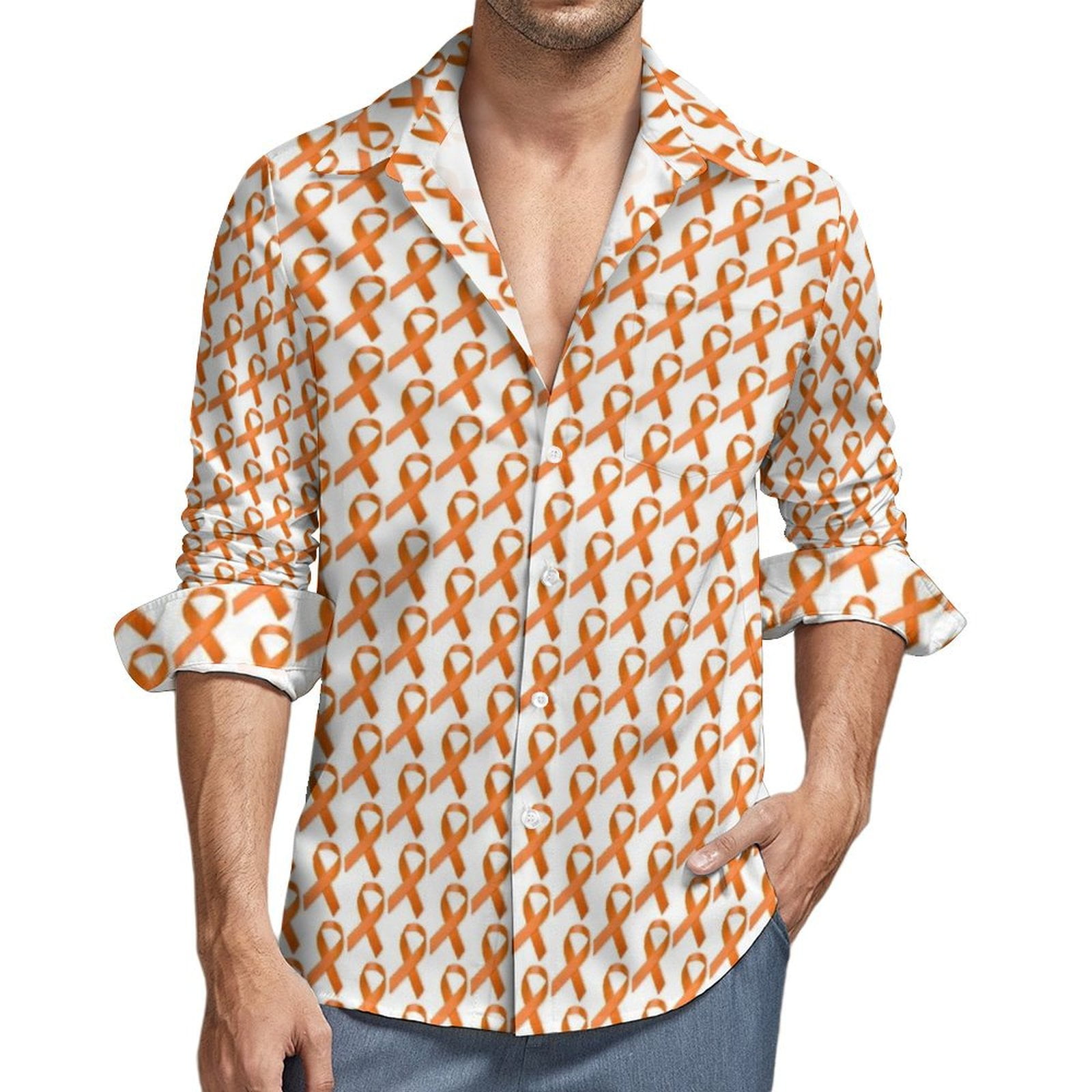 Mask of Multiple Sclerosis (MS) Awareness Ribbon Hawaiian Shirt for Men ...
