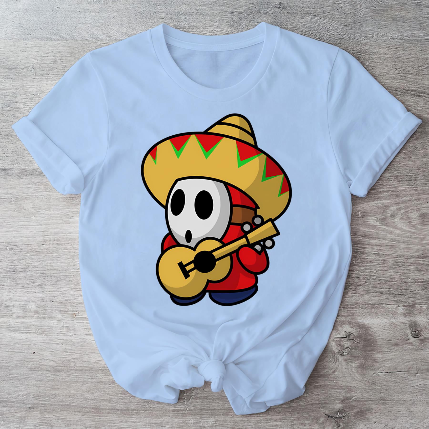 Masked Fighter Party Tee, Retro Platformer-Inspired Character Shirt ...