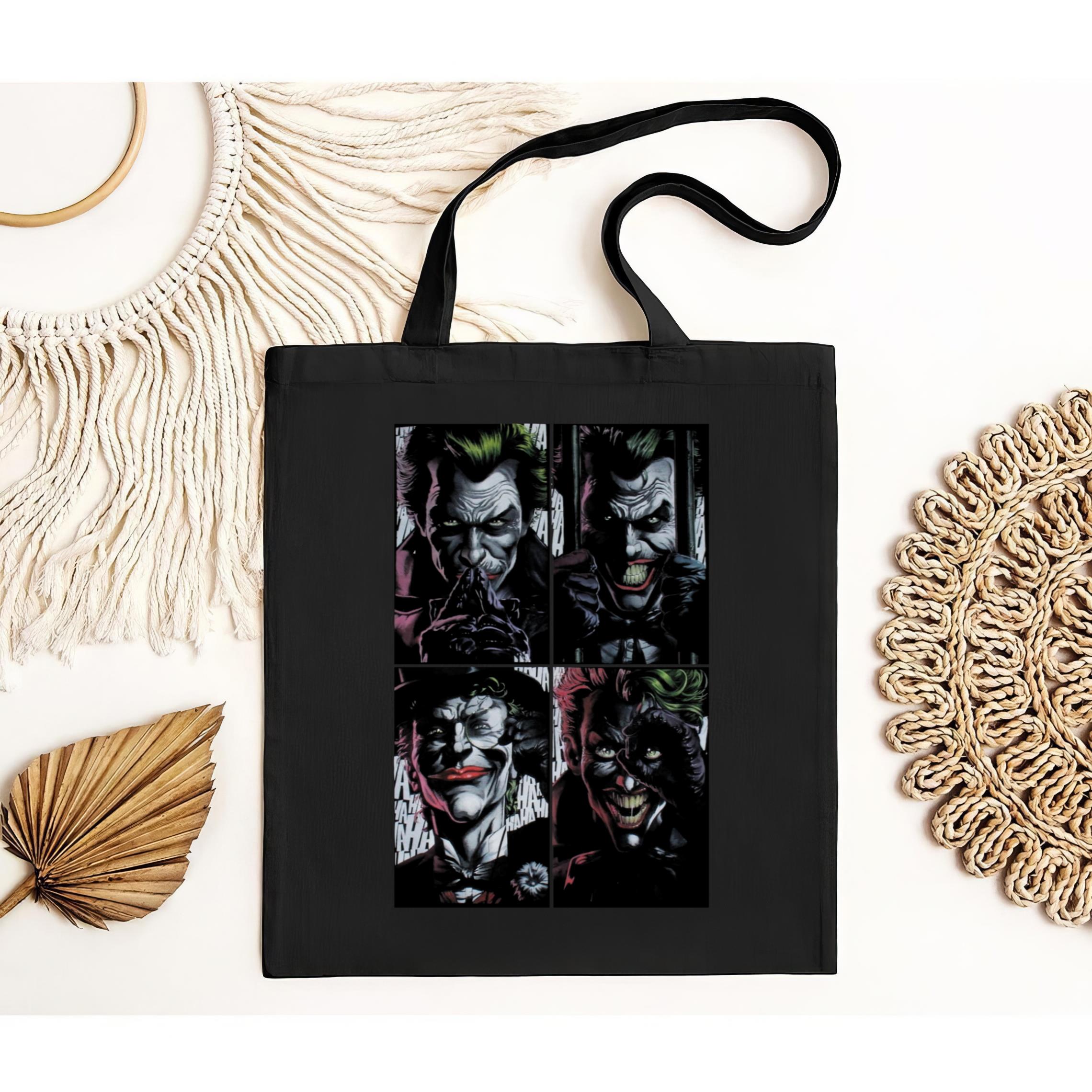 Masked Hero and Clown Nemesis Expressions Bag, Comic Book Style Four ...