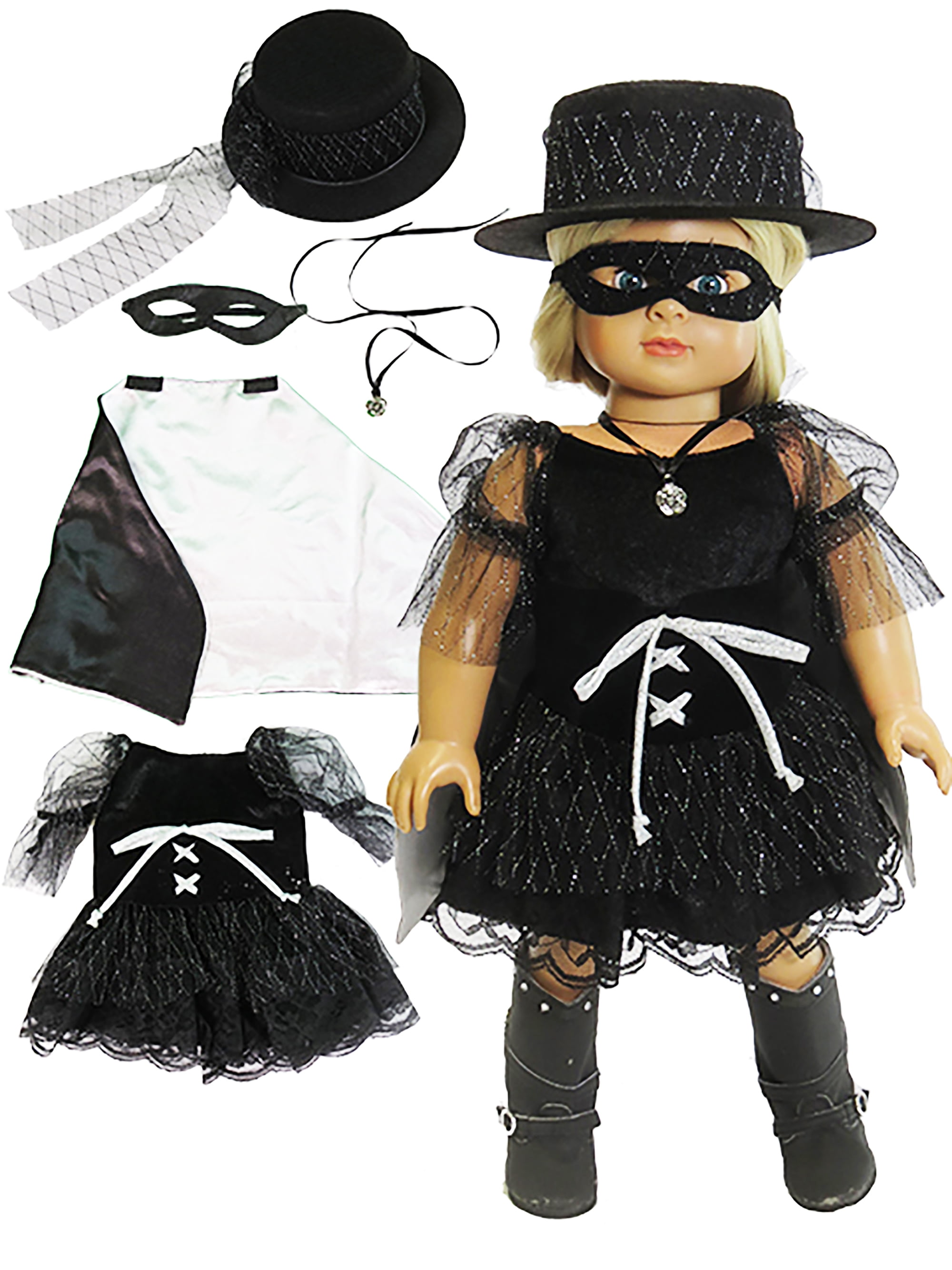 Masked Lady Adventurer Costume Outfit for 18inch Dolls | American ...