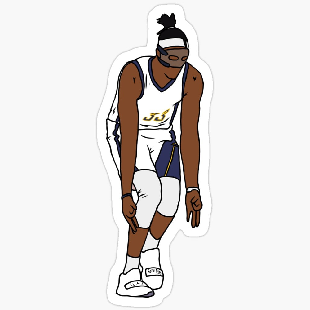 Masked Myles Turner'S Celebration Sticker Phone Decal Water Bottle ...