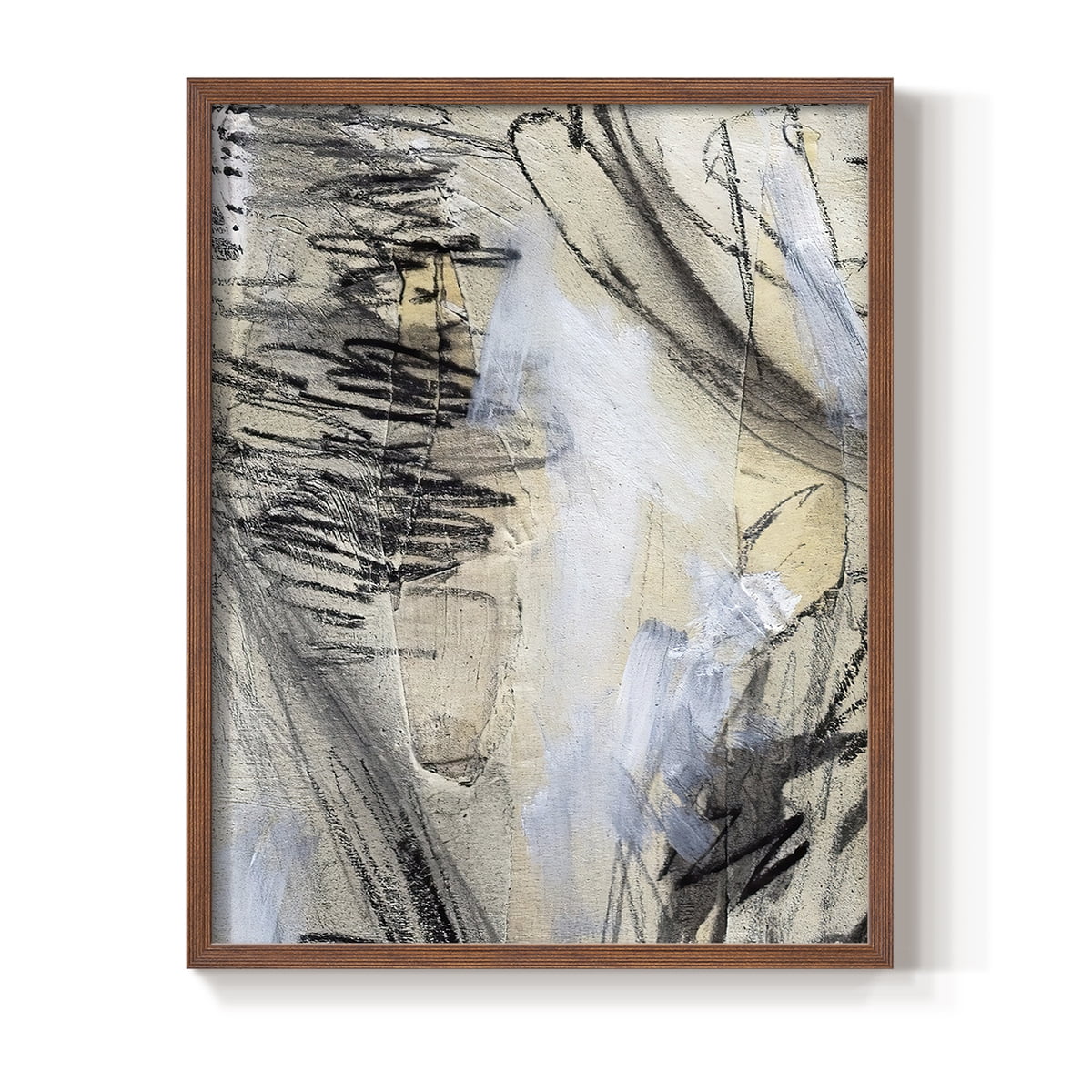 Masked Notes VI Framed Print in Brown Solid Wood Framed Print No Nail ...