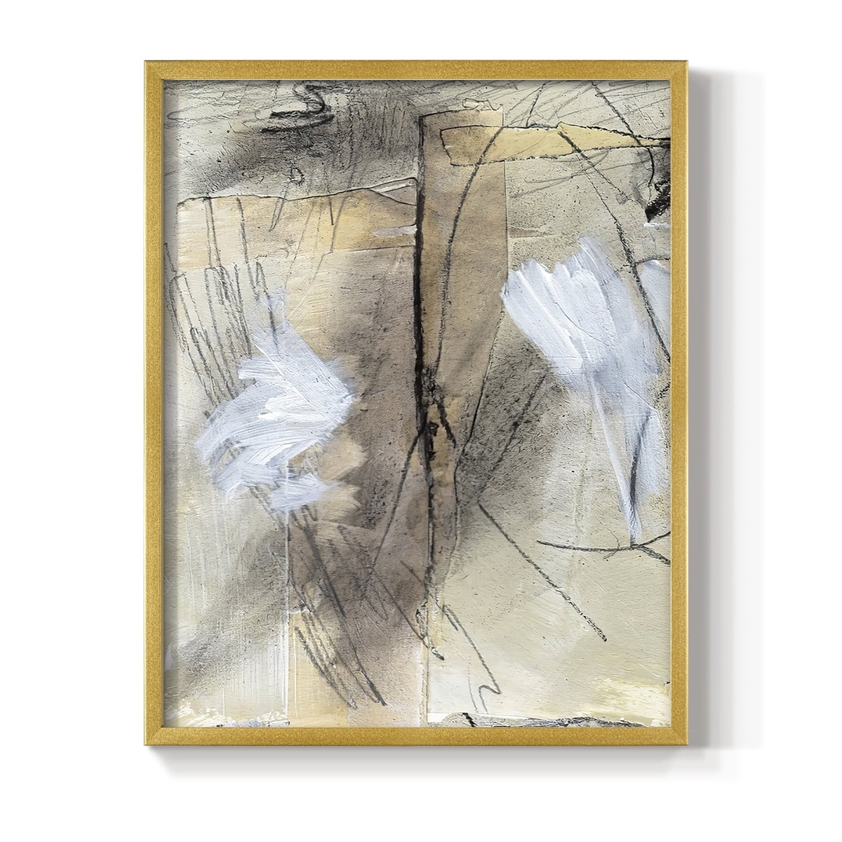 Masked Notes VIII Framed Print in Gold Solid Wood Framed Print No Nail ...