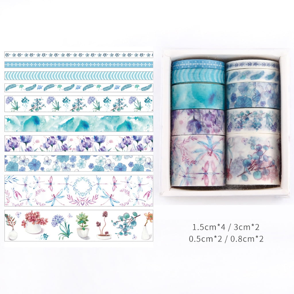 Masking Paper Clearance Sale! Dusknt Small Fresh Washi Tape 10 Rolls ...