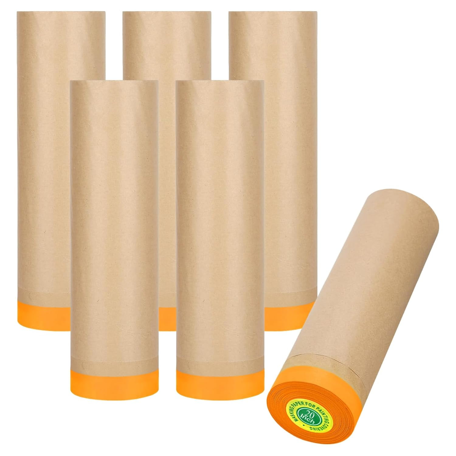 Masking Paper, Paint Masking Paper with Adhesive,20 Inch x 50 Feet ...
