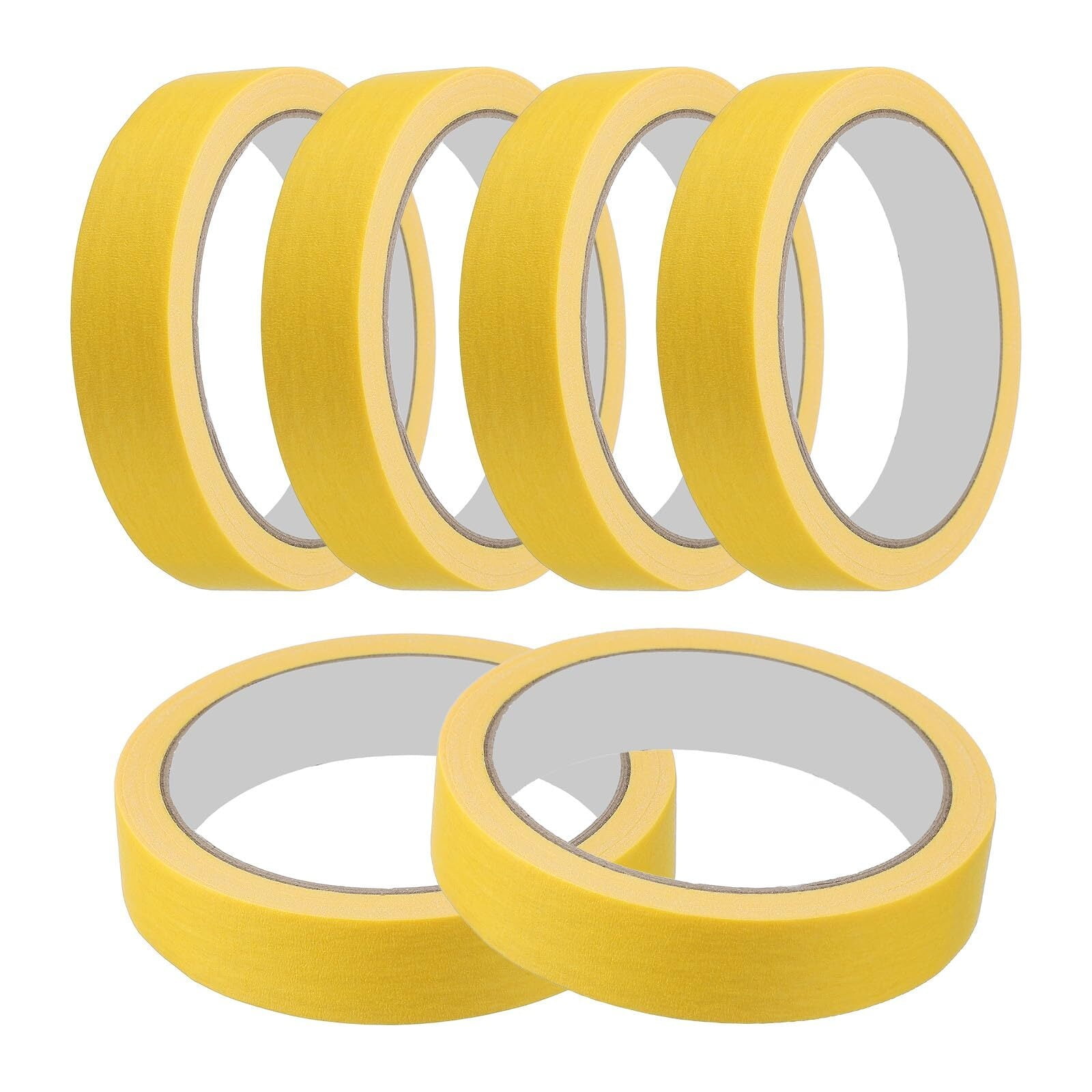 Masking Tape 1 Inch x 21 Yard Painter's Tape Yellow Paint Tapes for DIY ...
