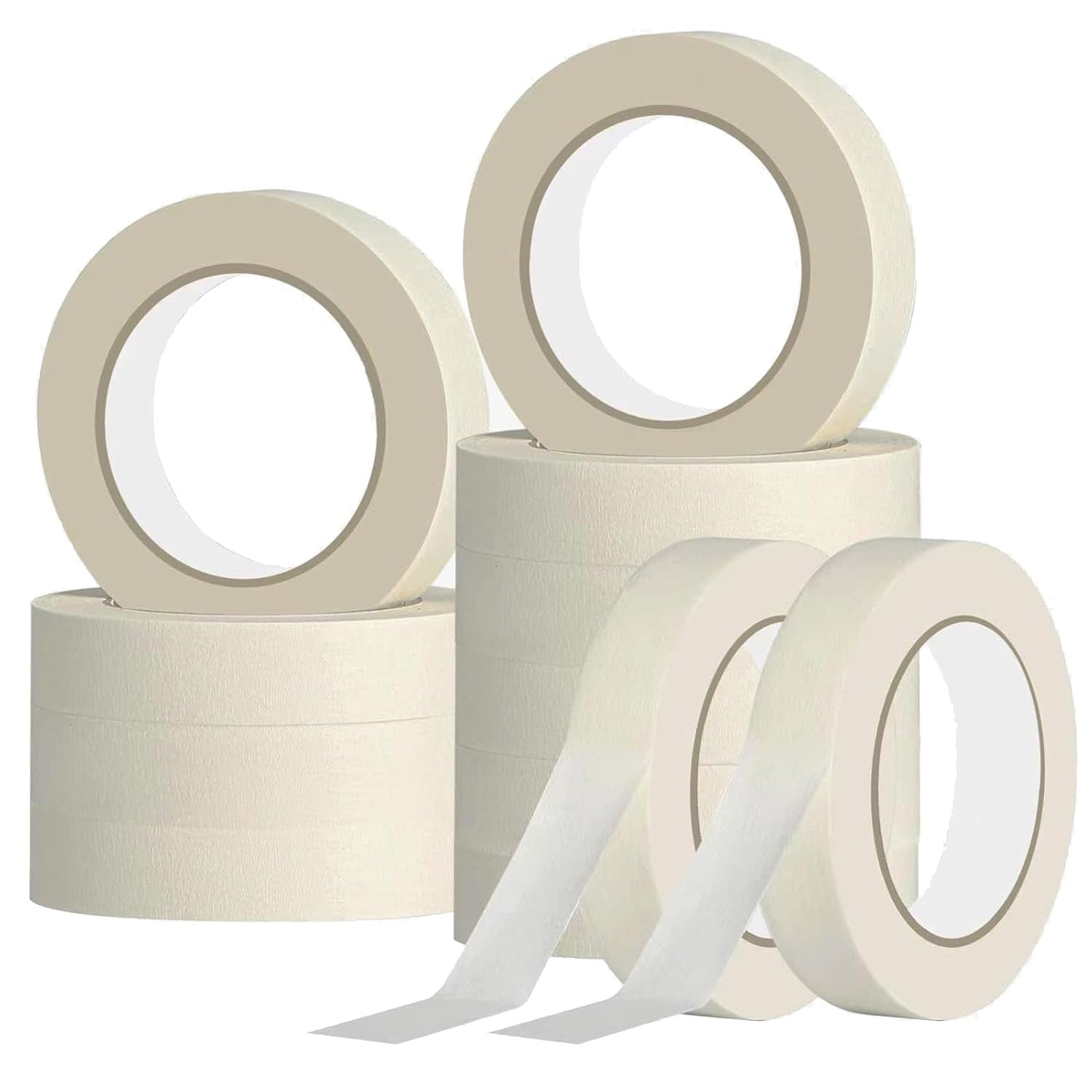Masking Tape 1 inch Wide, 12 Rolls General Purpose Masking Tape Bulk ...