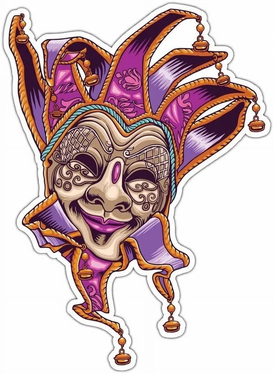Masks Carnaval Mardi Gras Car Window Stickerphone Decal Water Bottle ...