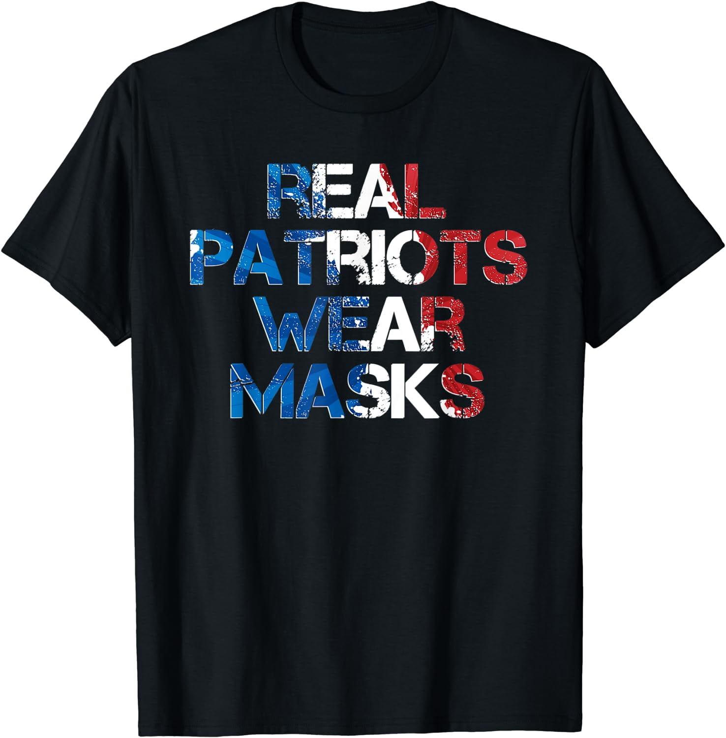 Masks Save Lives Real Men Wear Masks T-Shirt Black - Walmart.com