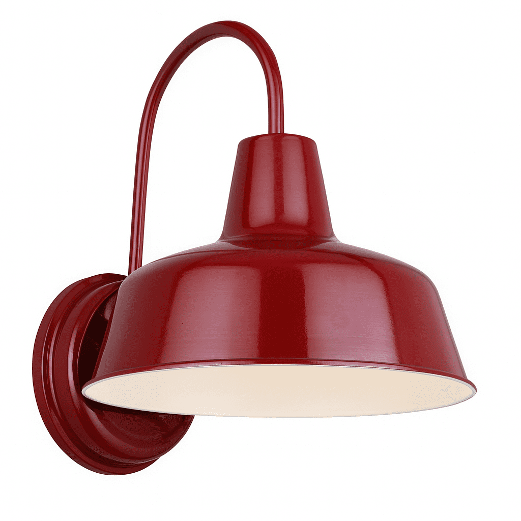 Design House Mason Industrial Barn Rustic Red Indoor/Outdoor Wall Light ...