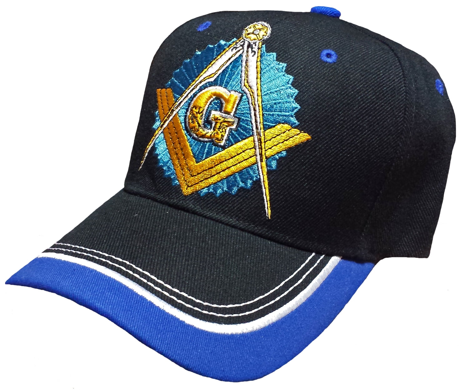 Mason Baseball Cap Freemason Mason Hat Mens and Bumper Sticker (Black ...