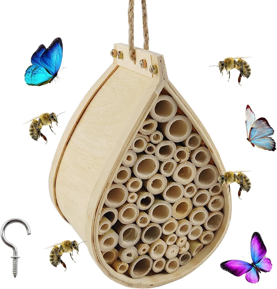Mason Bee House Bees Wild Pollinator Bee Hotel Mason Bee Houses for ...