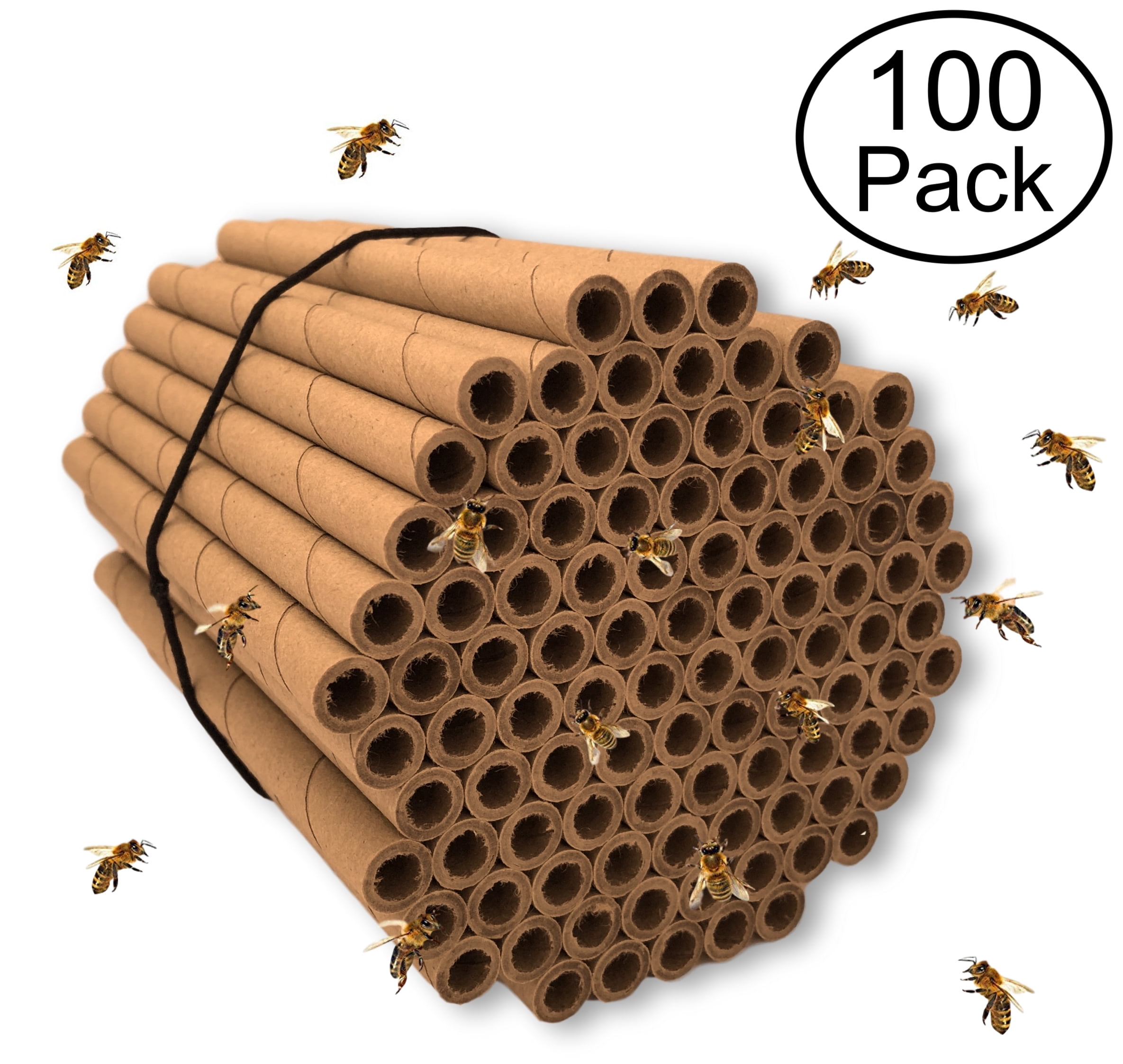 Mason Bee Tubes | 100 Pack of 6 inch Long and 5/16 Inner Diameter Hole ...