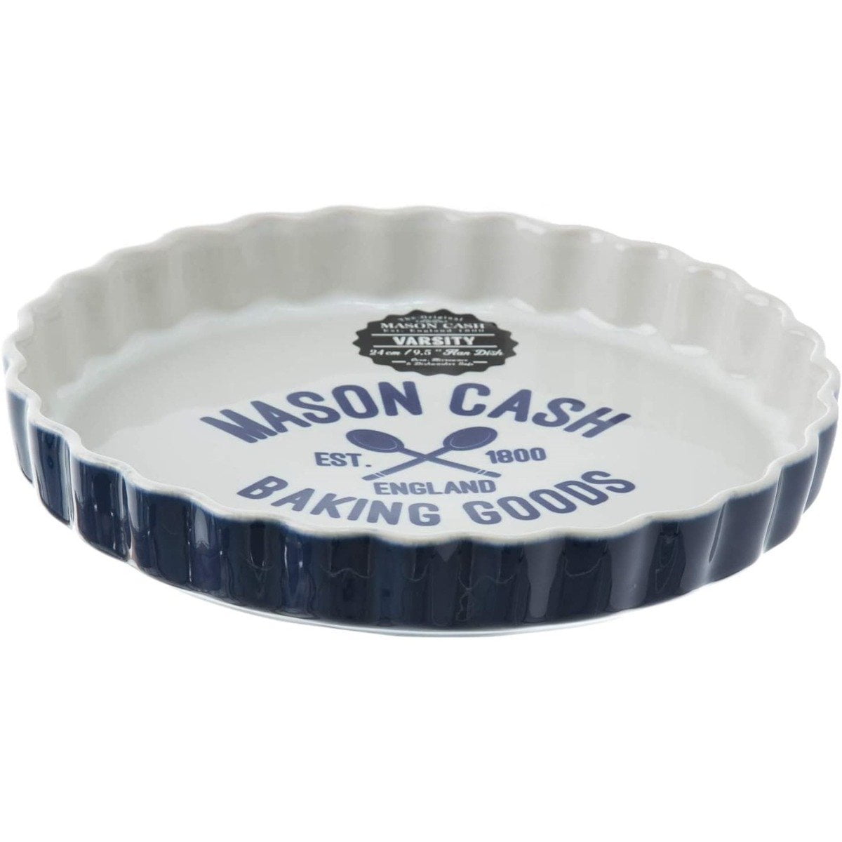 Mason Cash 9.5" Varsity Ceramic Quiche Dish, Shallow, Nonstick, Oven ...