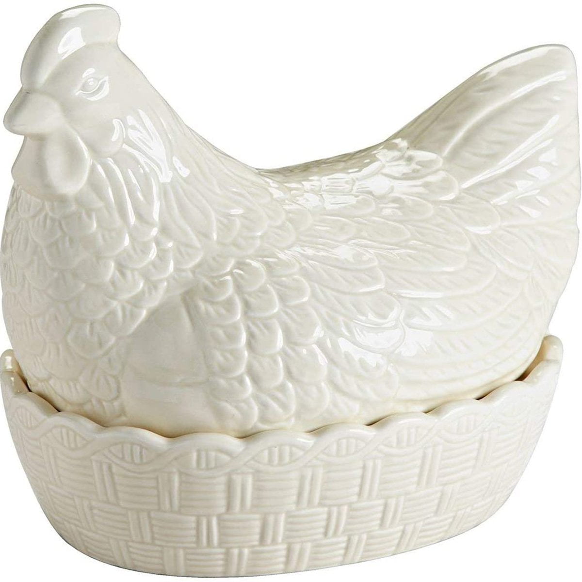 Mason Cash Hen Nest, Cream Ceramic Bowl, Durable Woven Design, Chicken ...