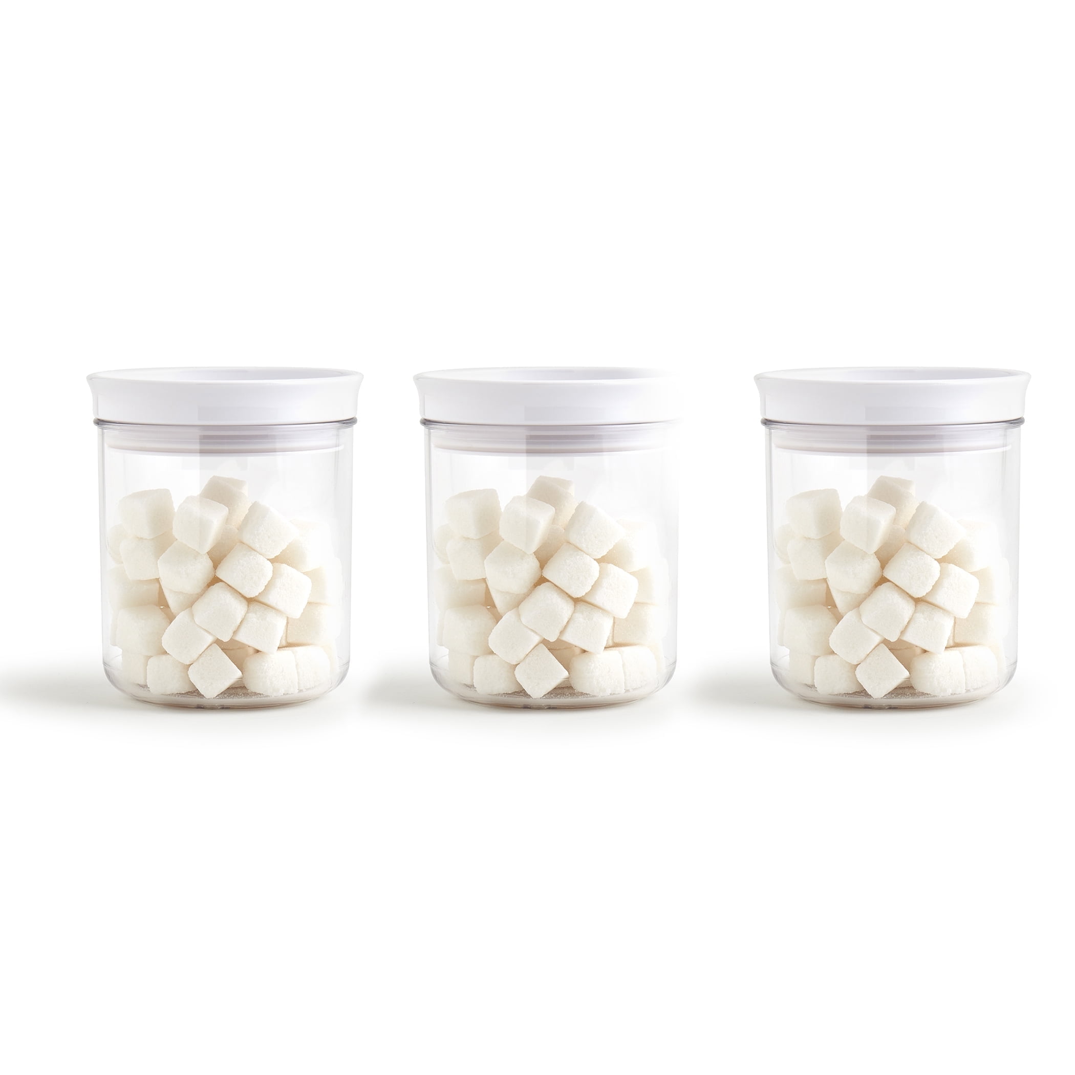 Mason Craft & More 3 Piece Small Clear Plastic Tall Food Storage ...