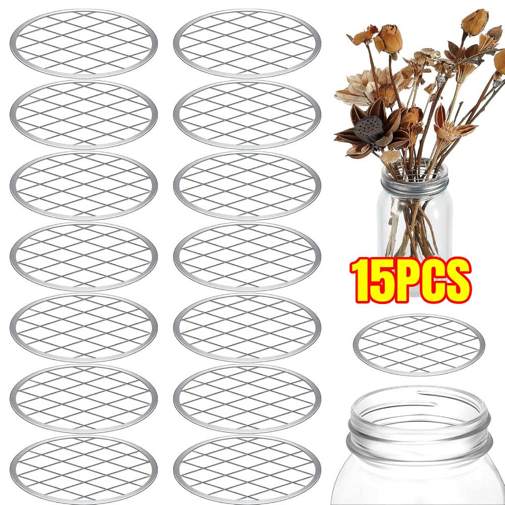 Mason Flower Jar Insert Lid for Wide Mouth Mason Canning Jars Metal ...
