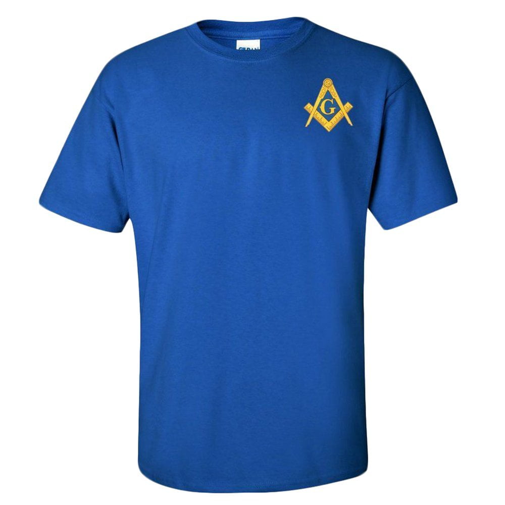 Mason/Freemason Crest Tee Medium Royal Blue - Walmart.com