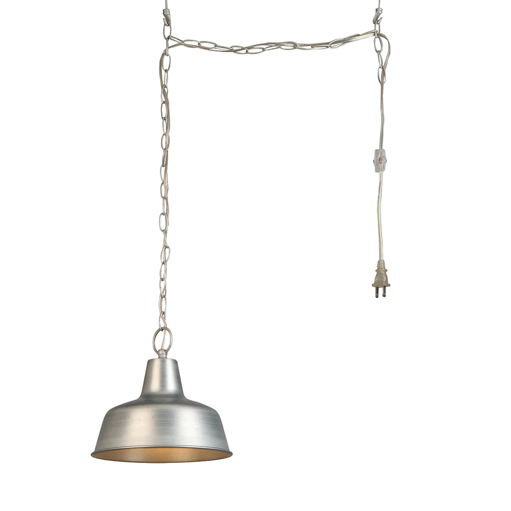 Design House Mason Farmhouse 1-Light Hanging Swag Light, Galvanized ...