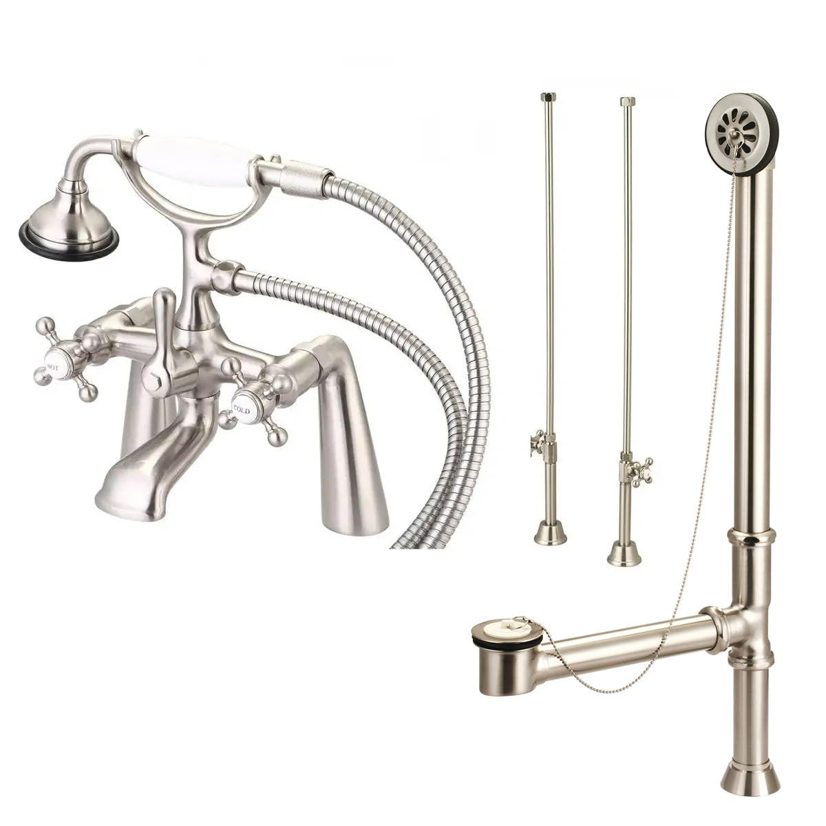 Mason Hill Collection Clawfoot Tub Rim Mount English Telephone Faucet ...