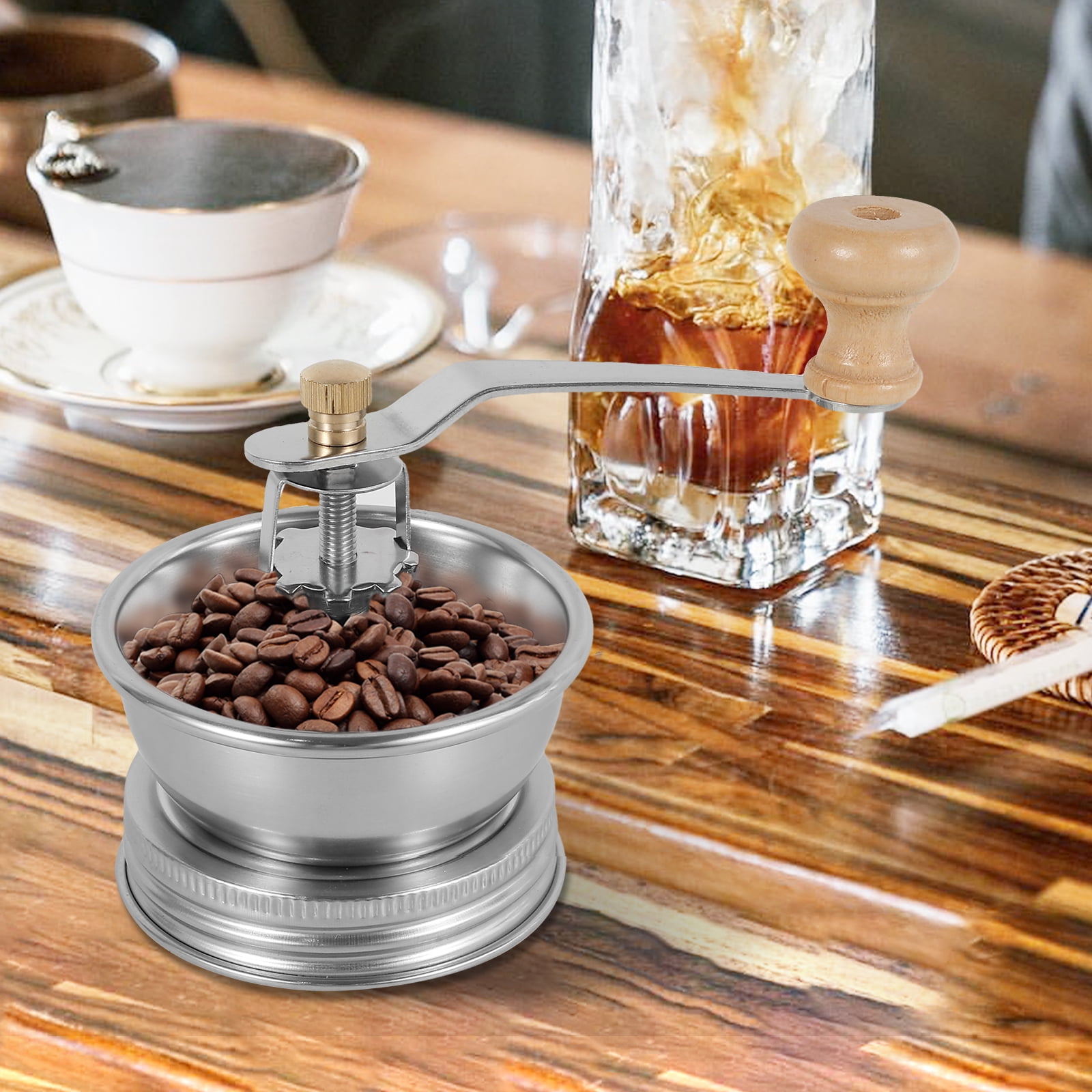 Mason Jar Coffee Grinder with Crank Handle Manual Coffee Grinder ...
