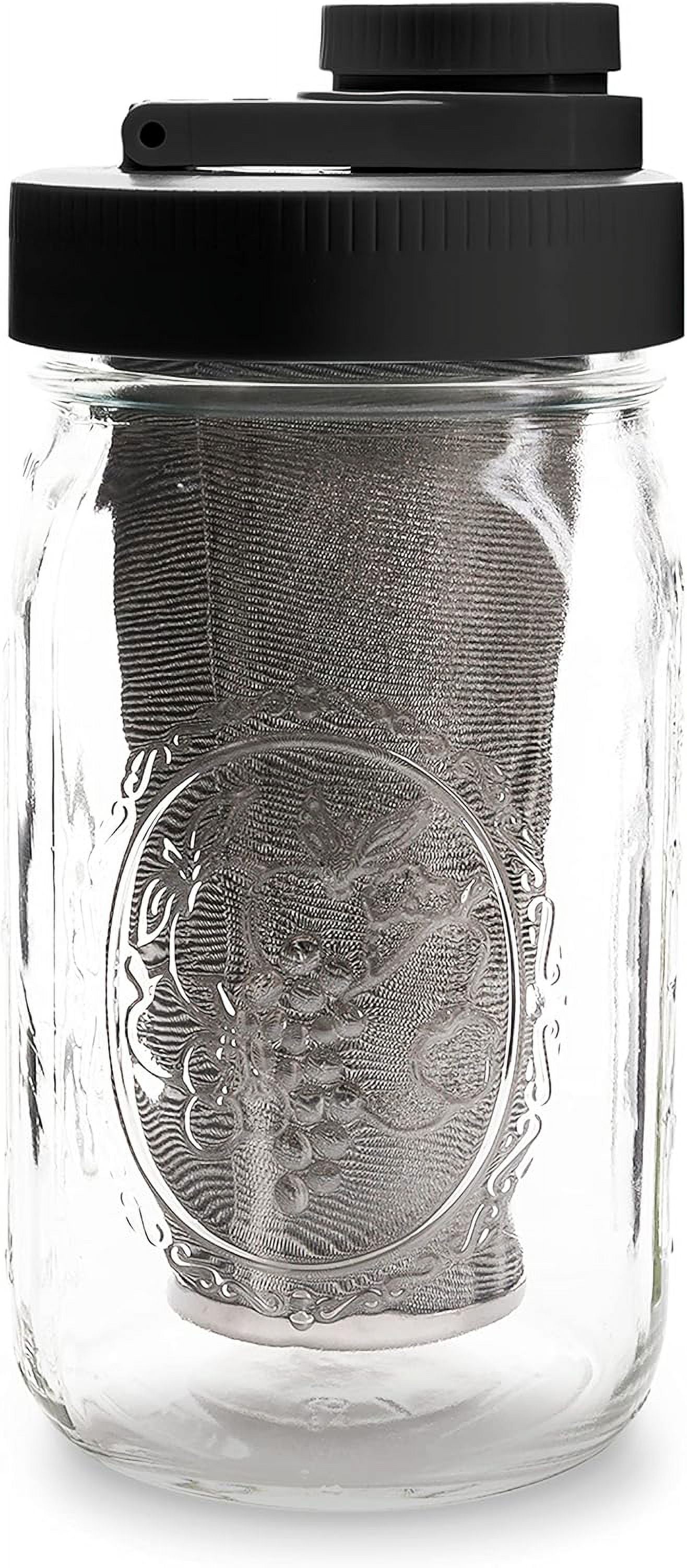 Mason Jar Cold Brew Coffee Maker Infuser: Made in USA Wide Mouth Mason ...