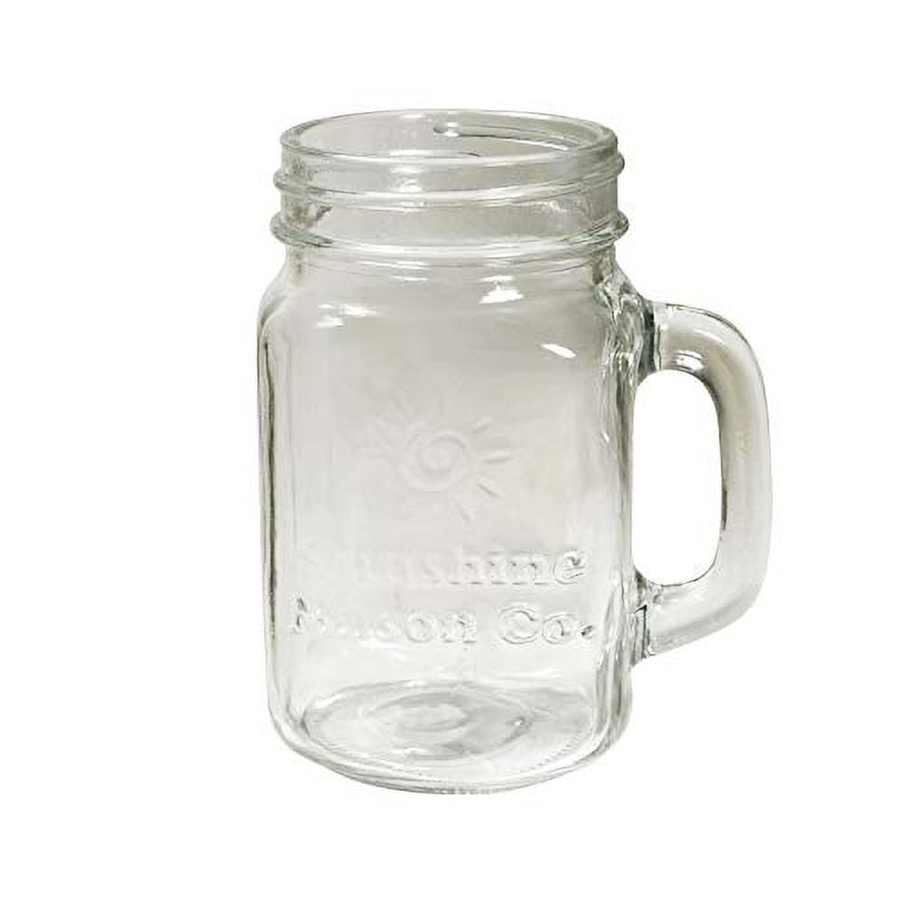 Mason Jar Glass Mugs with Handles Pint Size (16 ounce, 473 mL) Regular Mouth 6 Pieces - Walmart.com