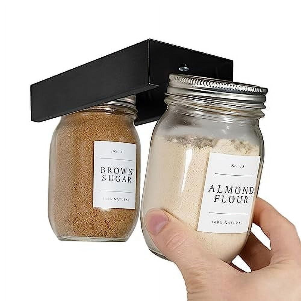 Mason Jar Holders (2 Pack) Storage Rack Hanger Brackets For Mason Jars ...