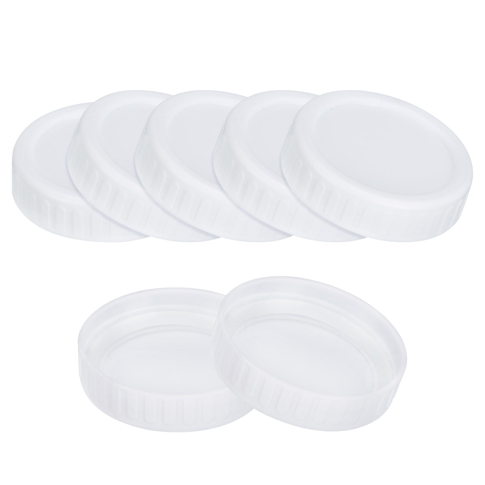 Mason Jar Lids, 10 pack Plastic Storage Lids with 10pcs Silicone Ring ...