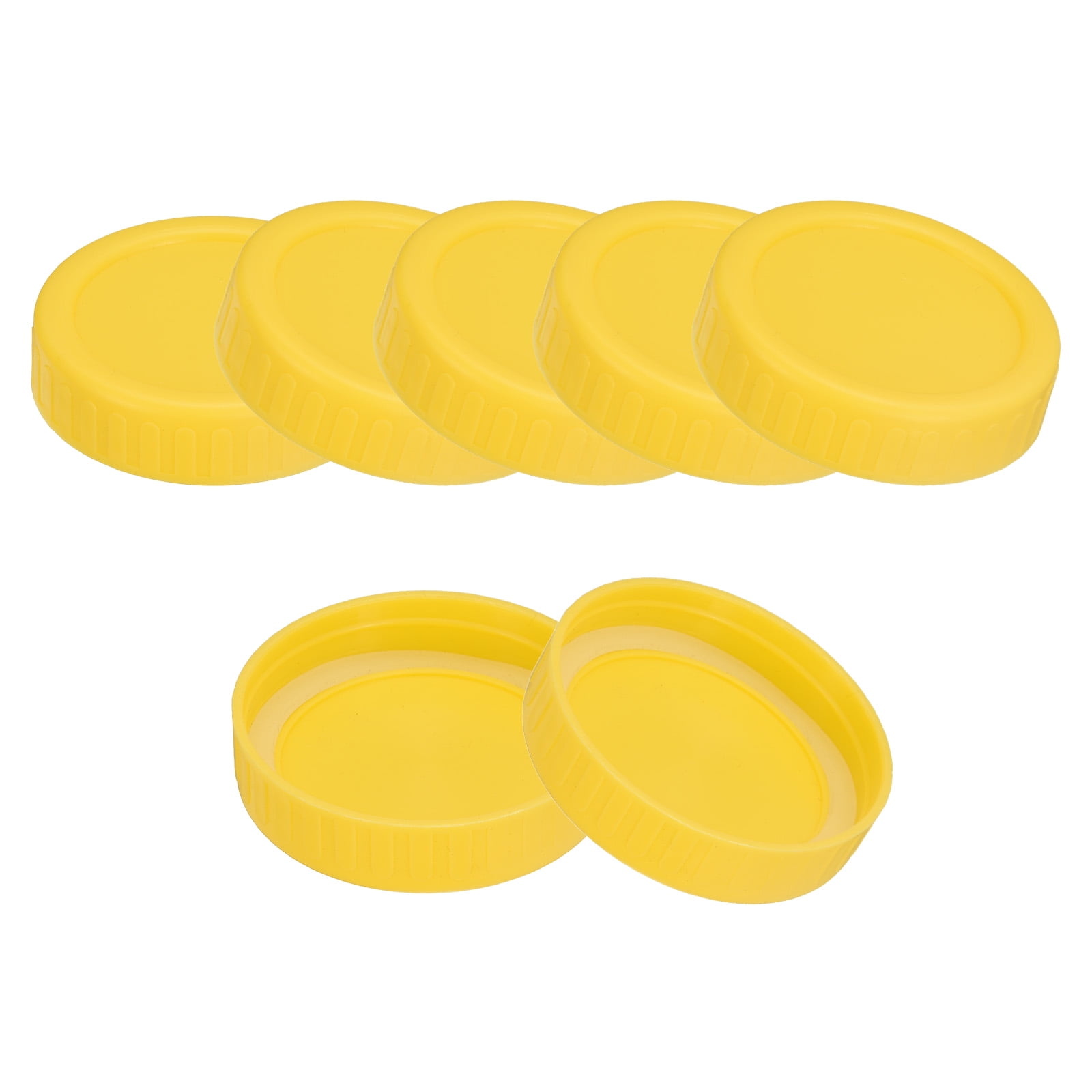 Mason Jar Lids, 10 pack Plastic Storage Lids with 10pcs Silicone Ring ...