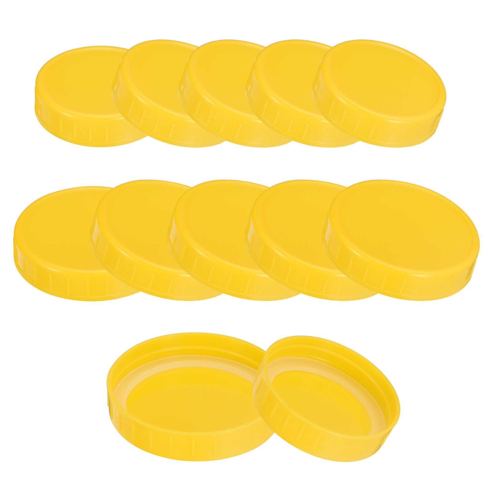 Mason Jar Lids, 18 pack Plastic Storage Lids with Seals, 10 Regular ...