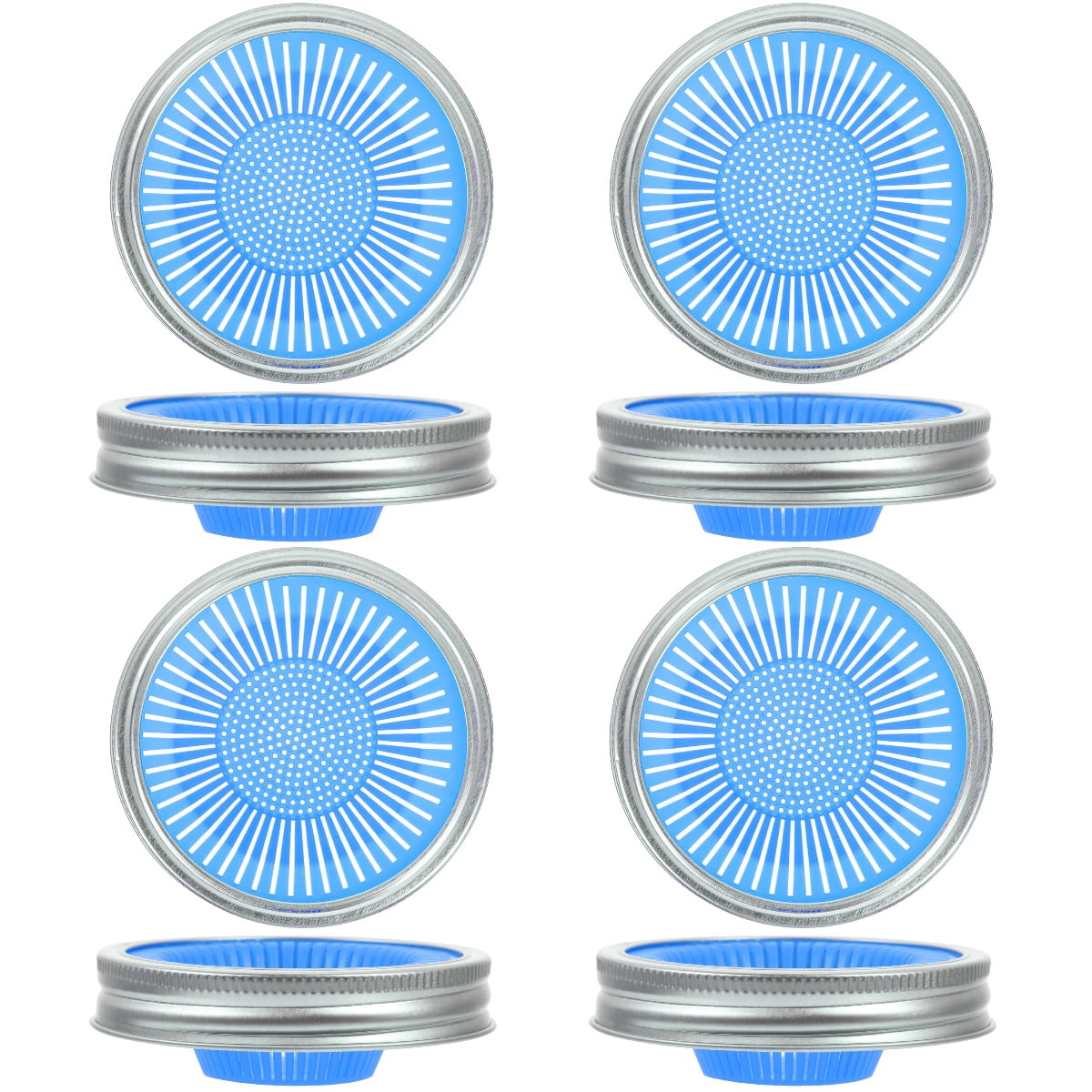 Jar Lids Filter Cover Mesh Strainer Sprouting for Wide Mouth Jars Kit 8 ...