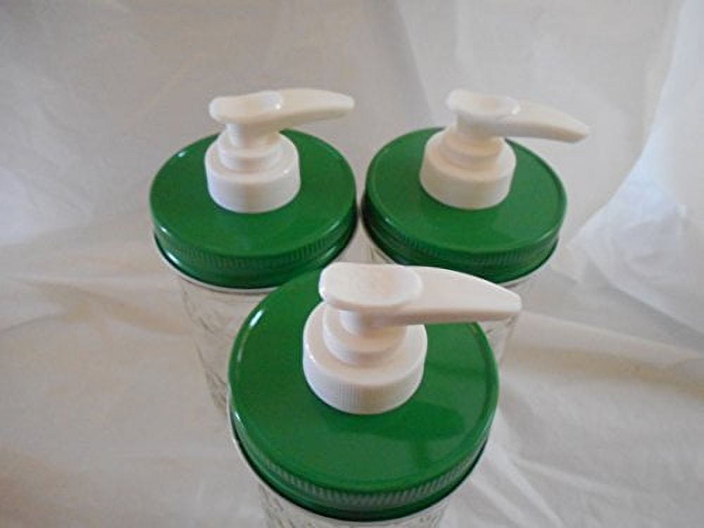 Mason Jar Lotion/Soap dispenser - Grabber Green Triple Pack - Walmart.com