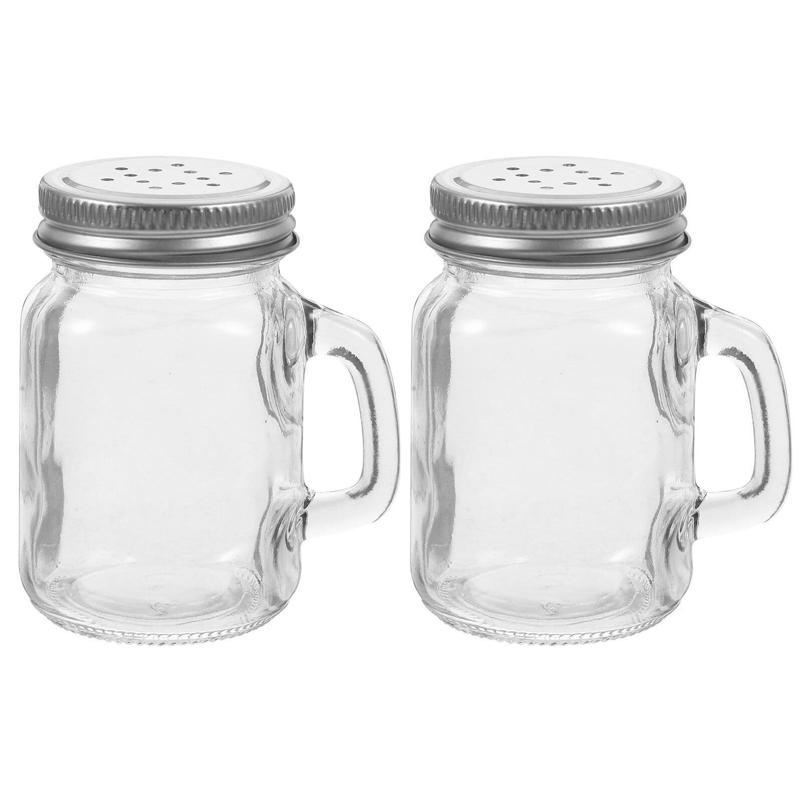 Mason Jar Salt and Pepper Shakers - Vintage Glass Condiment Dispenser ...