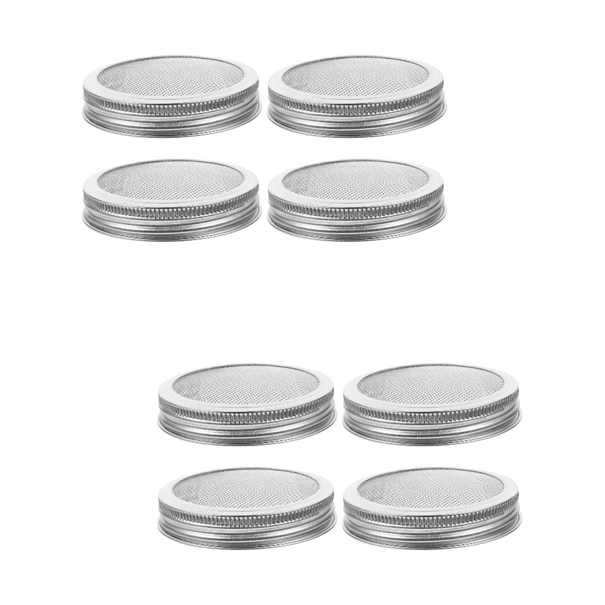 Jar Sprout Lids 8 Pcs Sprouting Jars with Bottles Strainer Wide Mouth ...