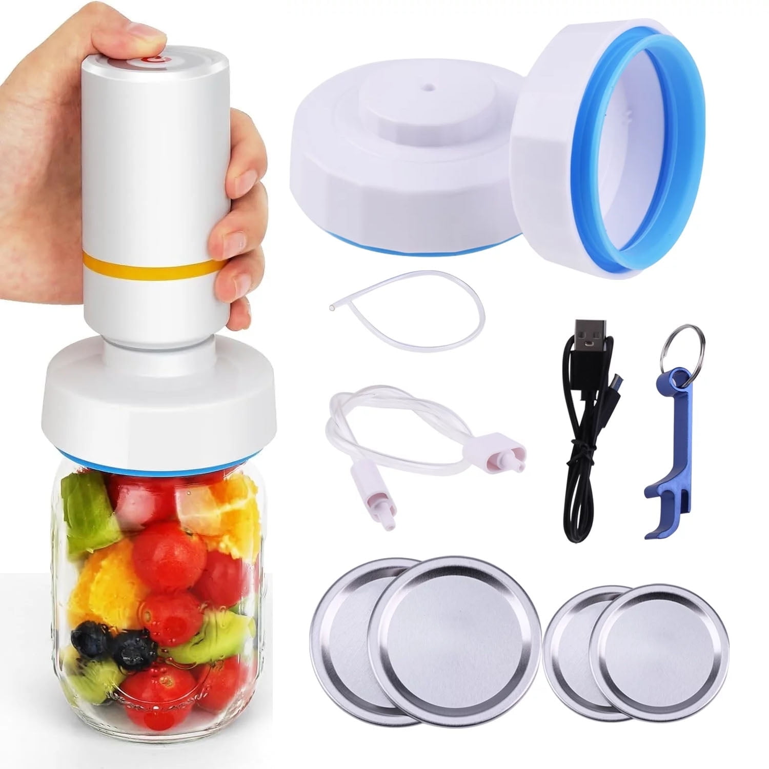 Mason Jar Vacuum Sealer, Electric Vacuum Sealer for Jars with Wide ...